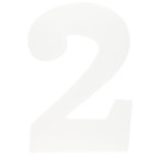 White Wood Number Wall Decor - 2 | Hobby Lobby | 244012